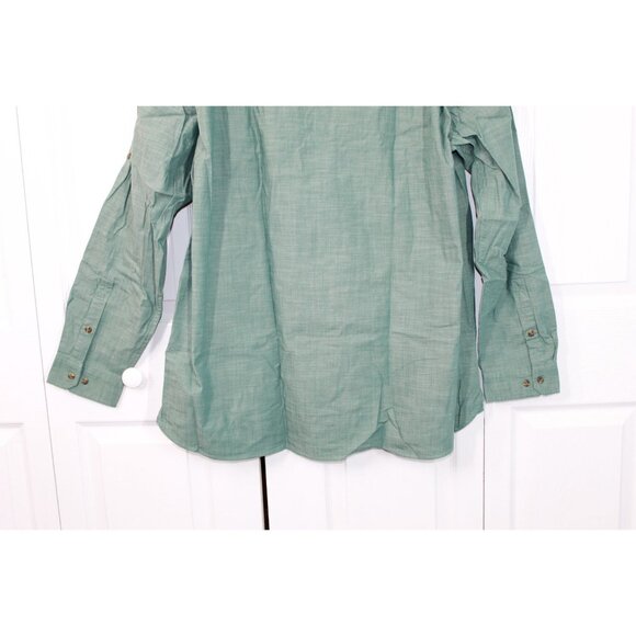 L.L. Bean | Shirts | Ll Bean Mens Green Cotton Traditional Fit Long Sleeve Button Up Shirt ...
